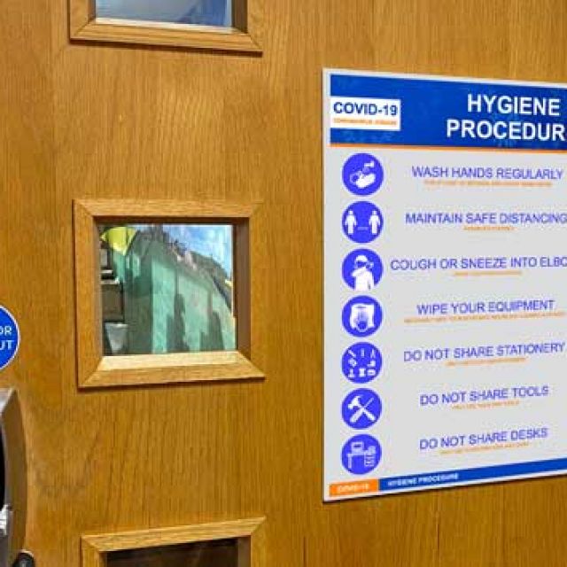 Covid-19 Hygiene Procedure Signs | Office & Workplace Hygiene Procedure ...