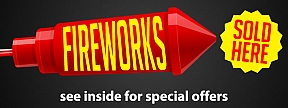Fireworks Sold Here Banner, Buy Fireworks Here Banner | HFE Signs