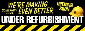 Under Refurbishment Banners - NEXT DAY | HFE Signs & Banners