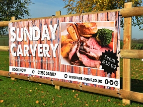 Outdoor PVC Pub Banners | Food Carvery PVC Banners | FREE Design HFE Signs
