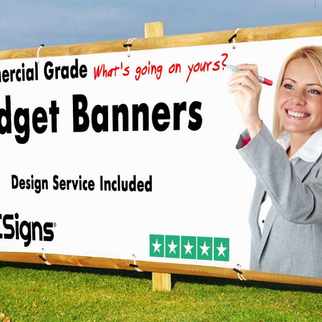 Commercial Budget Banners | Printed Budget Banners - HFE Signs