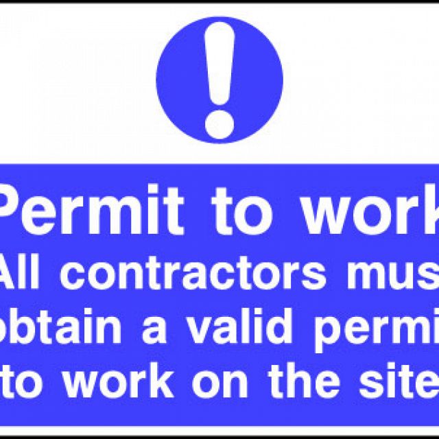 Permit to work Sign | HFE Signs & Banners