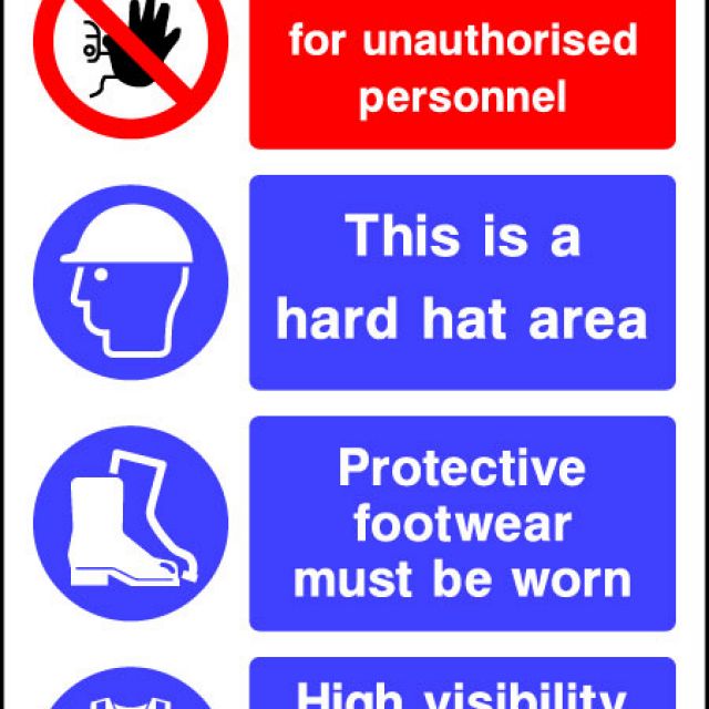Multi Safety Signs Sign | HFE Signs & Banners