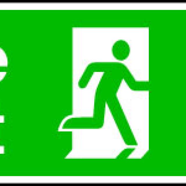 Fire Exit (forward) Sign | HFE Signs & Banners