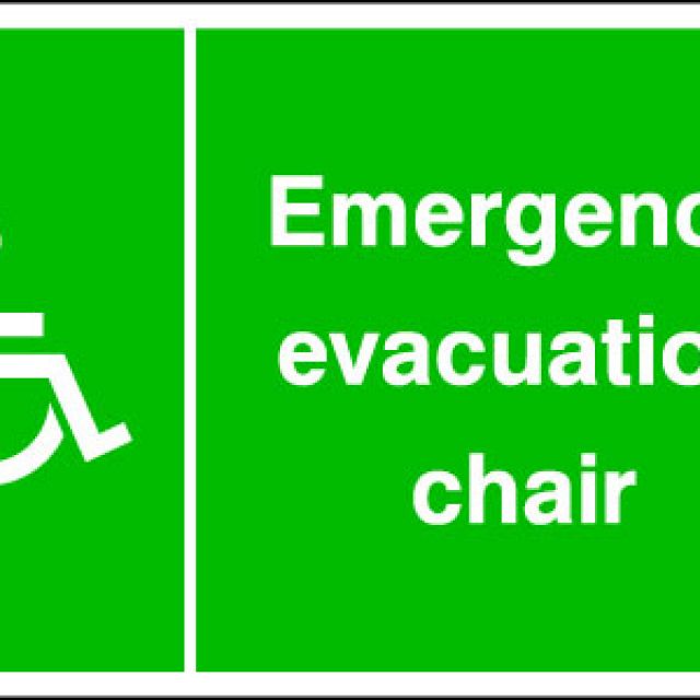 Emergency Evacuation Chair Sign | HFE Signs & Banners