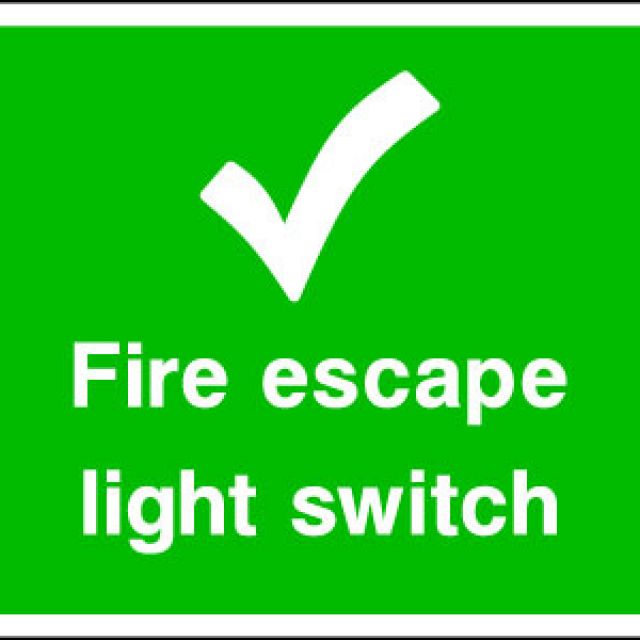 Fire Escape Light Sign | HFE Signs & Banners