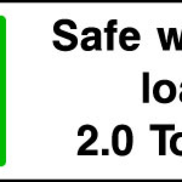 SWL 2.0 Tonnes Sign | HFE Signs & Banners