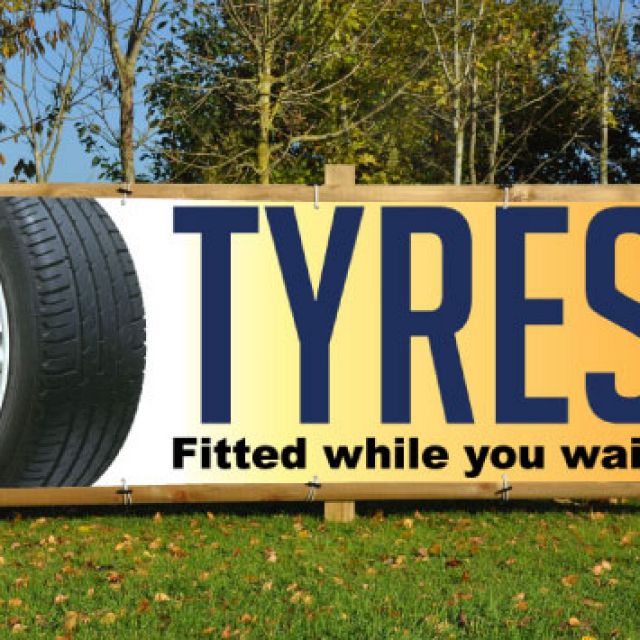 Tyre Sales PVC Banner Printing - Next Day UK | HFE Signs & Banners