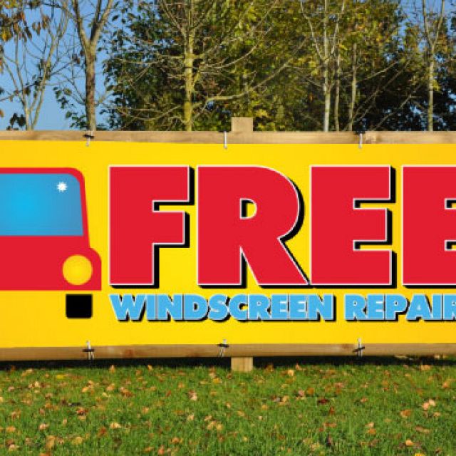 FREE Windscreen Repair Banners - Next Day UK | HFE Signs & Banners