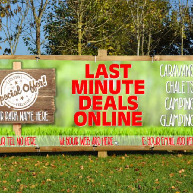 Last Minute Camping Deals Promotional Banners | HFE Signs