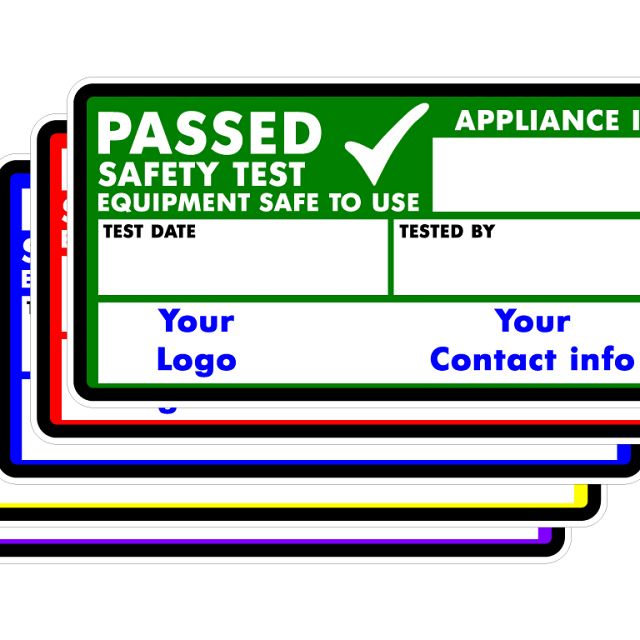 Branded Passed PAT Test Labels | Personalised Passed PAT Test Labels