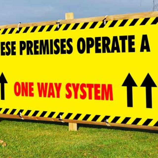 One Way Outdoor PVC Banners | Business Banners & School Banners Free Design