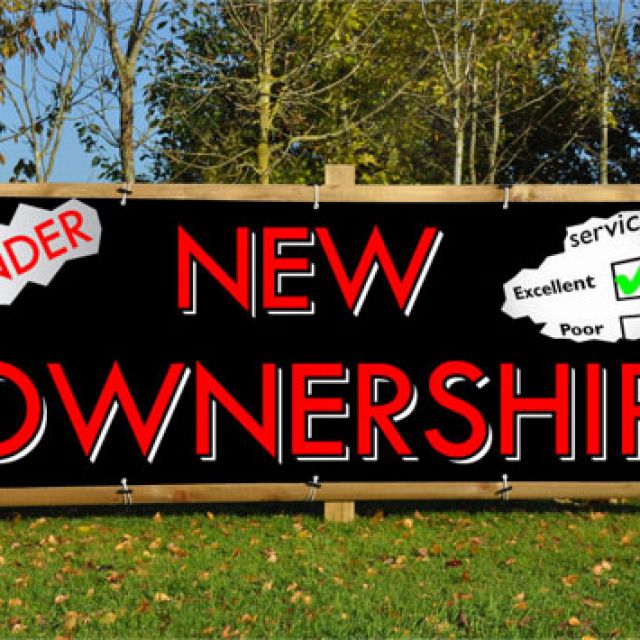 New Ownership Banners - Next Day UK | HFE Signs & Banners