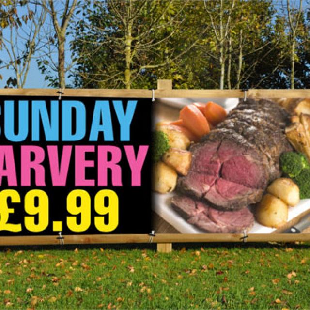 Sunday Carvery Banners - Next Day UK | HFE Signs & Banners