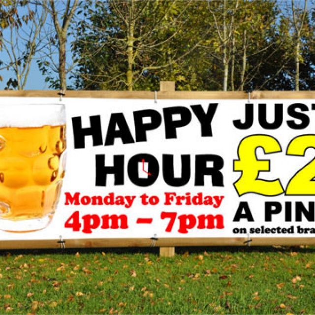 Happy Hour Signs and Promotion Banners | HFE Signs