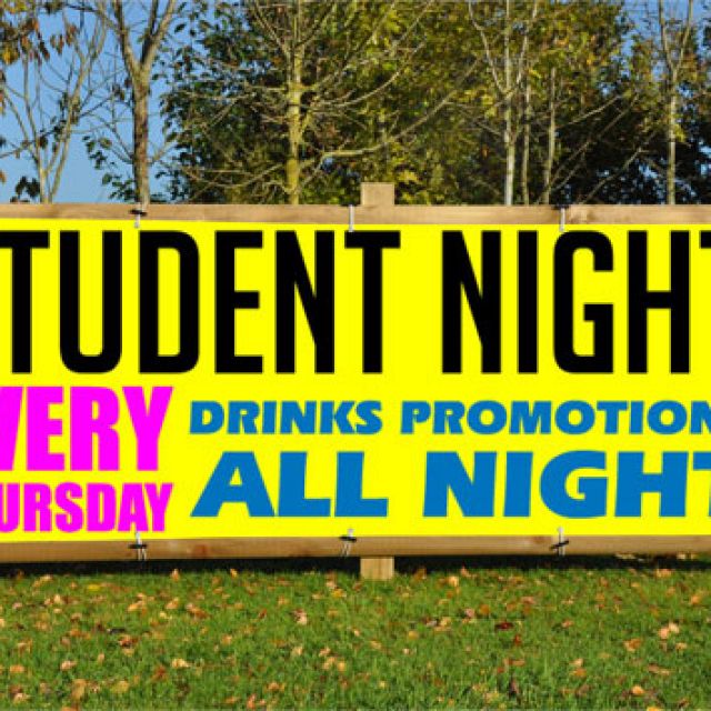 Student Night Banners - Next Day UK | HFE Signs & Banners