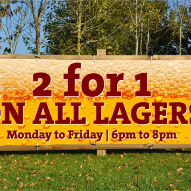 2 For 1 Banners, Two For One Special Offer Banner | HFE Signs