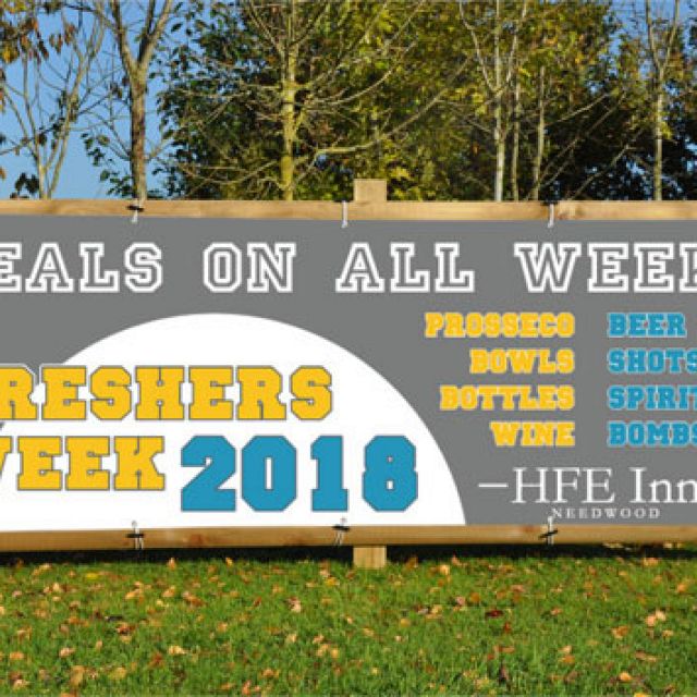 University Freshers Week Banner | HFE Signs