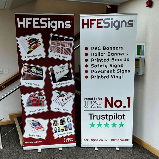 Roller Banners Next Day UK | Regular Roller Banner Stands UK | HFE Signs