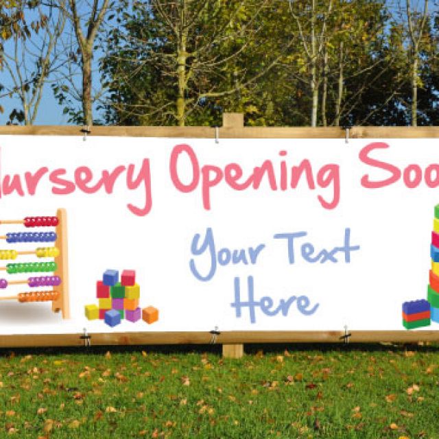 Nursery Open Soon Banners - Next Day UK | HFE Signs & Banners