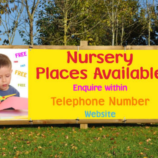 Nursery Places Available Banners - Next Day UK | HFE Signs & Banners