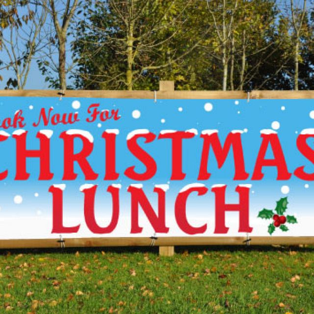 Christmas Lunch Banners Online Suppliers UK | HFE Signs
