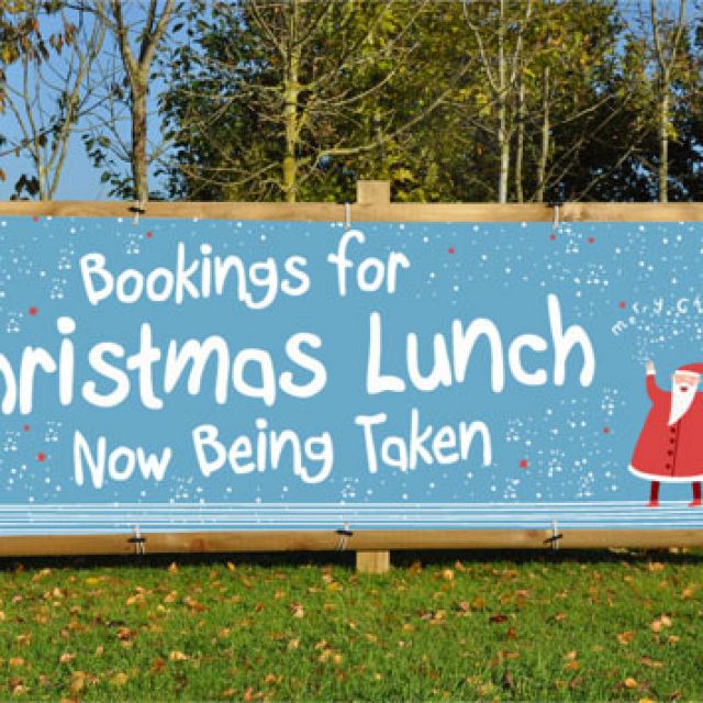 Christmas Dinner & Lunches Banner Supplier UK | HFE Signs