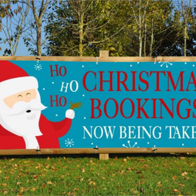 Santa Christmas Banner & Xmas Booking Sign Suppliers | HFE Signs