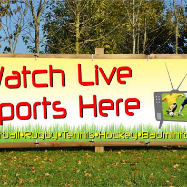 Watch Live Sports Banners - Next Day UK | HFE Signs & Banners