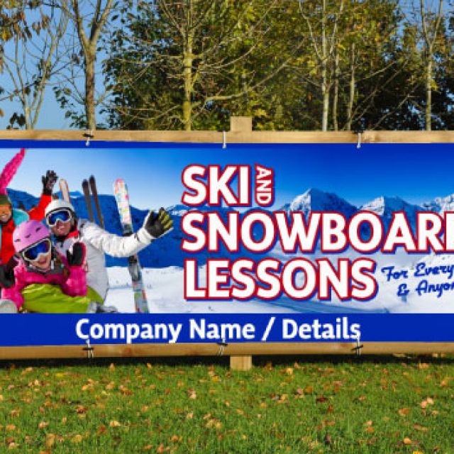 PVC Banners for the Snowboarding and Skiing teachers - Learn to Ski ...