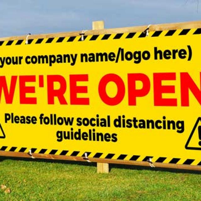 Under Refurb / New Ownership Banners | HFE Signs & Banners