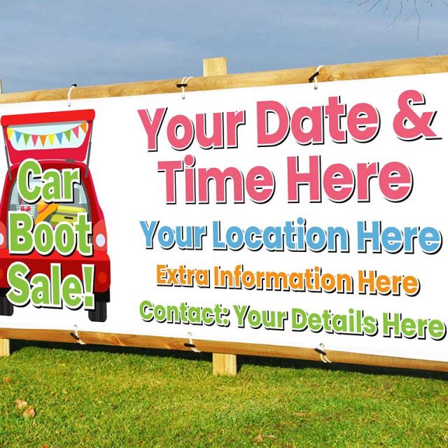 Promote your Car Boot Sale with printed banners from HFE Signs