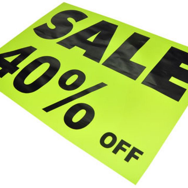 Fluorescent Yellow Bright Poster Printing - Shop Window Posters