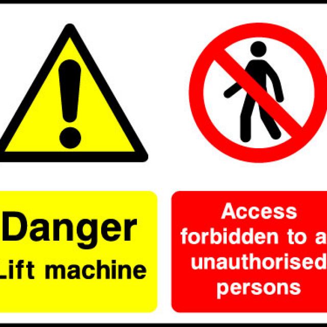 Danger Lift Machine Sign | HFE Signs & Banners