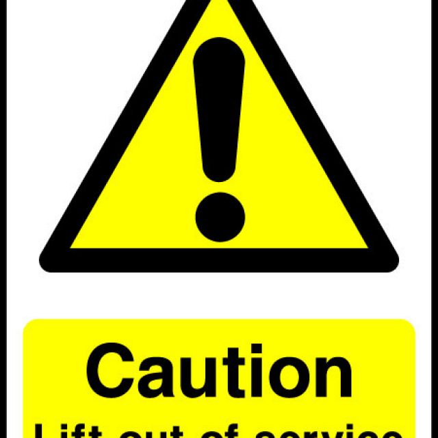 Lift Out Of Service Sign | HFE Signs & Banners