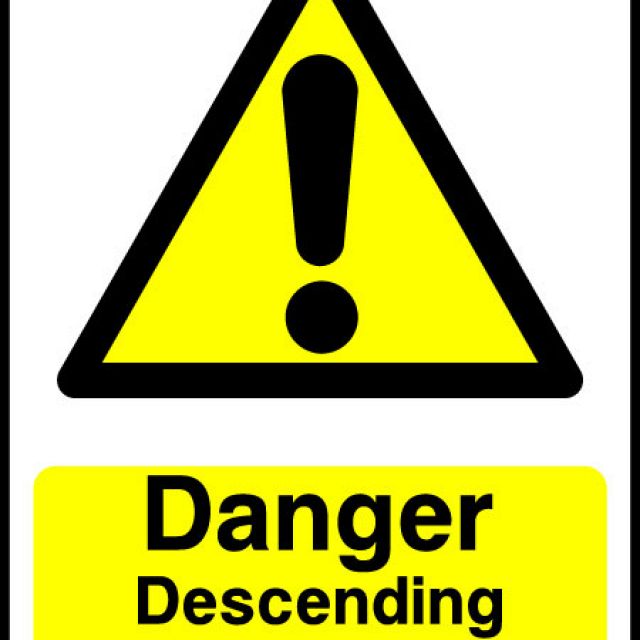 Descending Counterweight Sign | HFE Signs & Banners