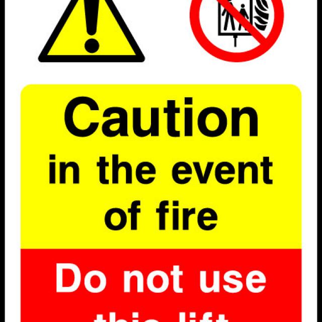 Lift Safety Signs, Escalator & Lift Out Of Service Sign UK | HFE