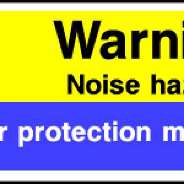 Noise Hazard Ear Protection Sign | HFE Signs & Banners
