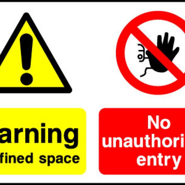 Confined Space Stop - No Entry Sign | HFE Signs & Banners