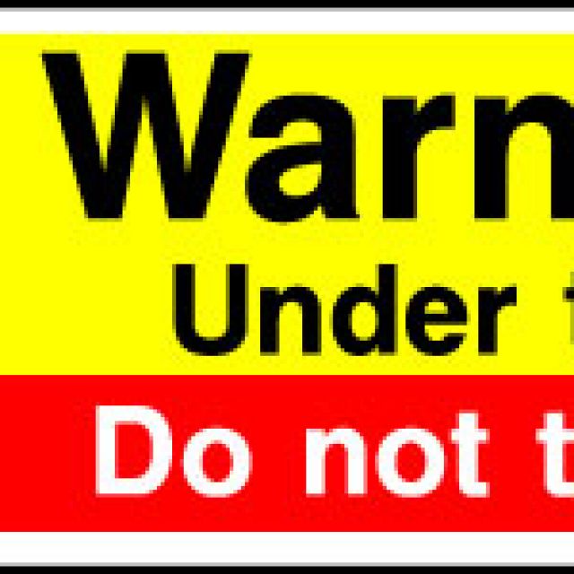 Under Test Do - Not Touch Sign | HFE Signs & Banners