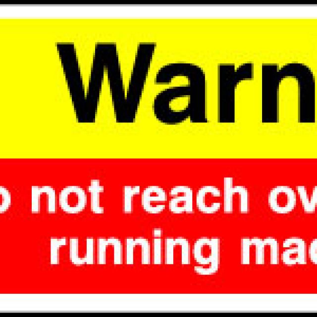 Do - Not Reach Over Sign | HFE Signs & Banners