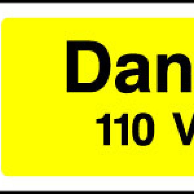 Danger 110V Landscape Sign | HFE Signs & Banners
