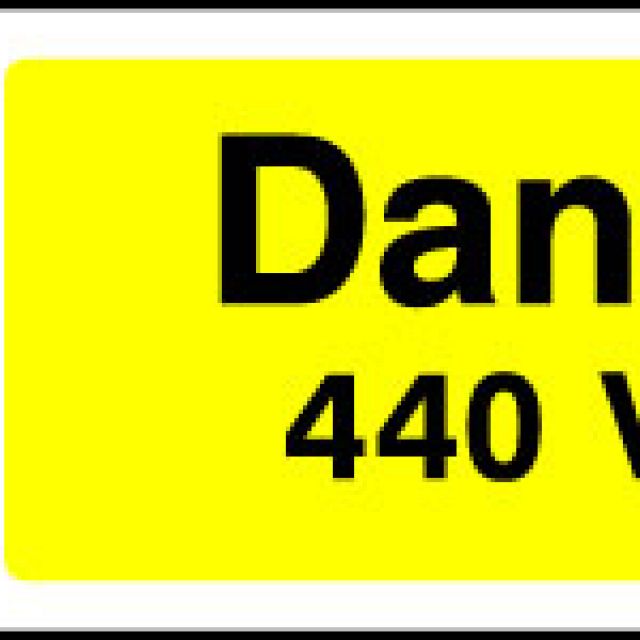 Danger 440V Landscape Sign | HFE Signs & Banners