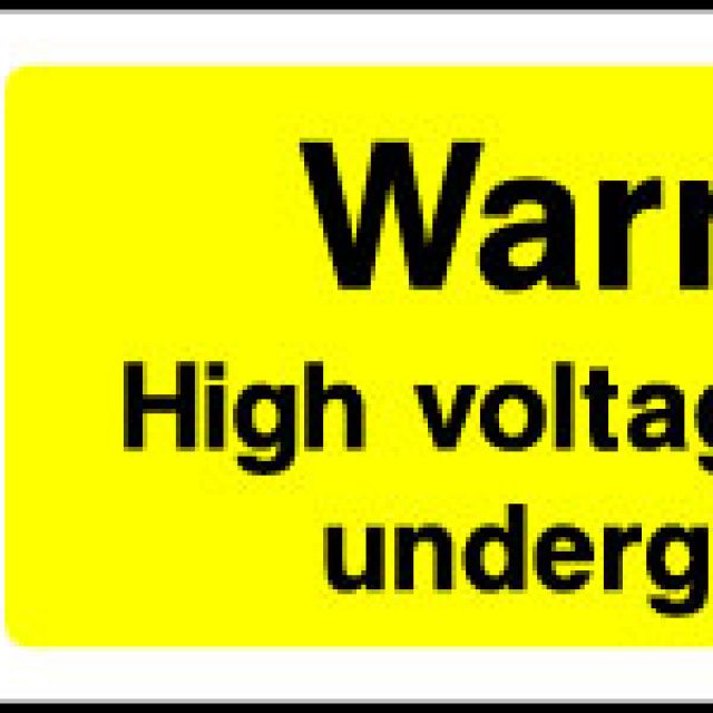 Danger HV Underground Landscape Sign | HFE Signs & Banners