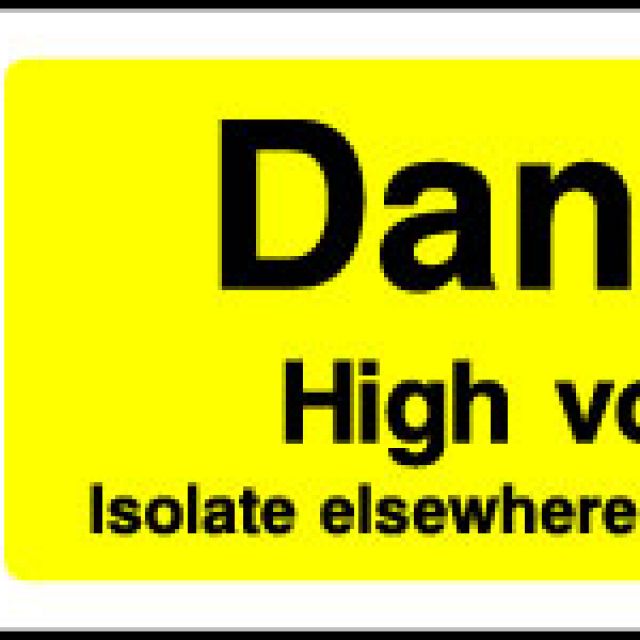 Danger HV Isolate Landscape Sign | HFE Signs & Banners