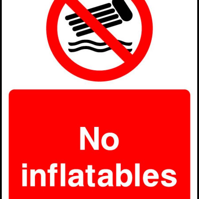No Inflatables Sign | HFE Signs & Banners